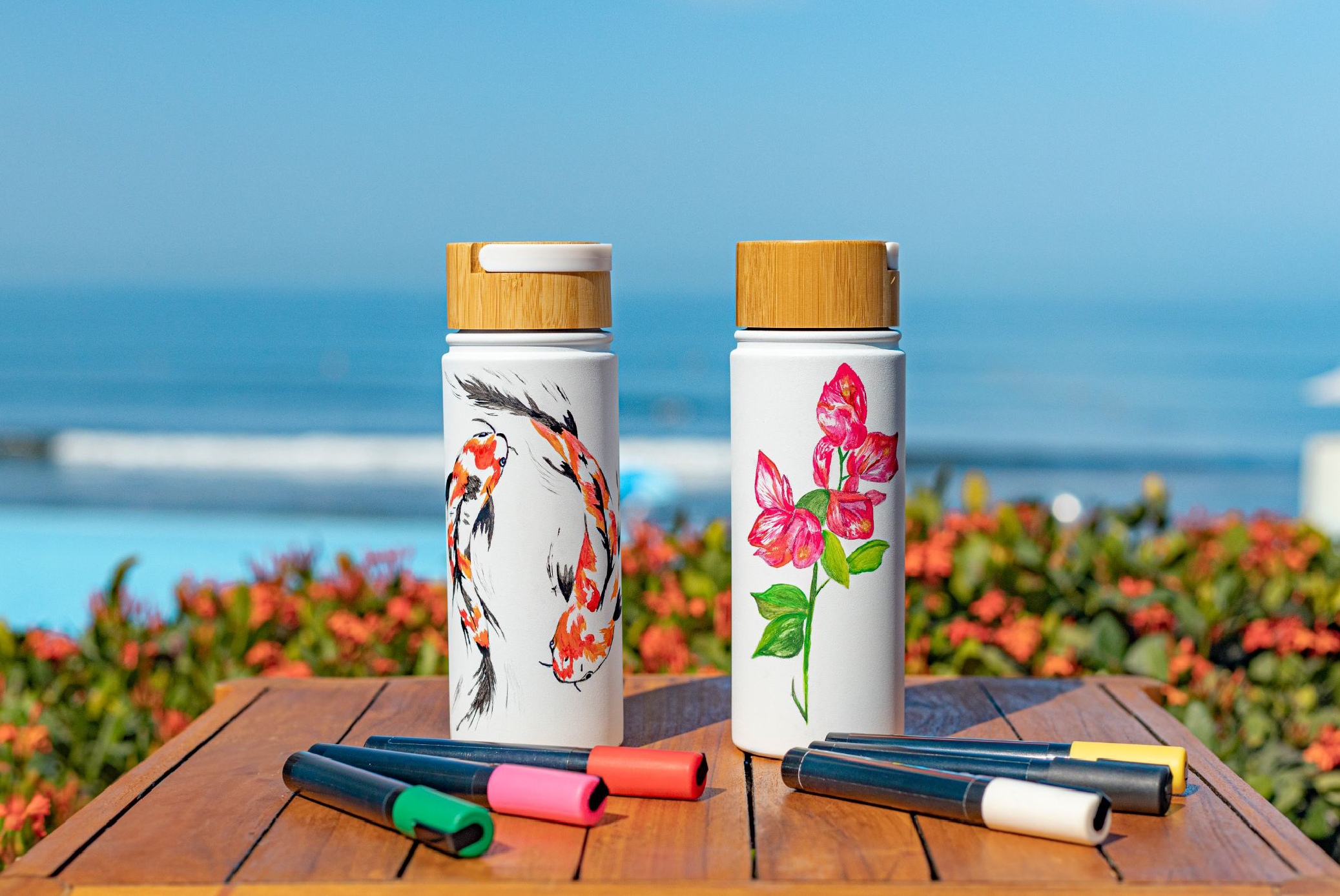 Customize a reusable water bottle on your next vacation - The Magic